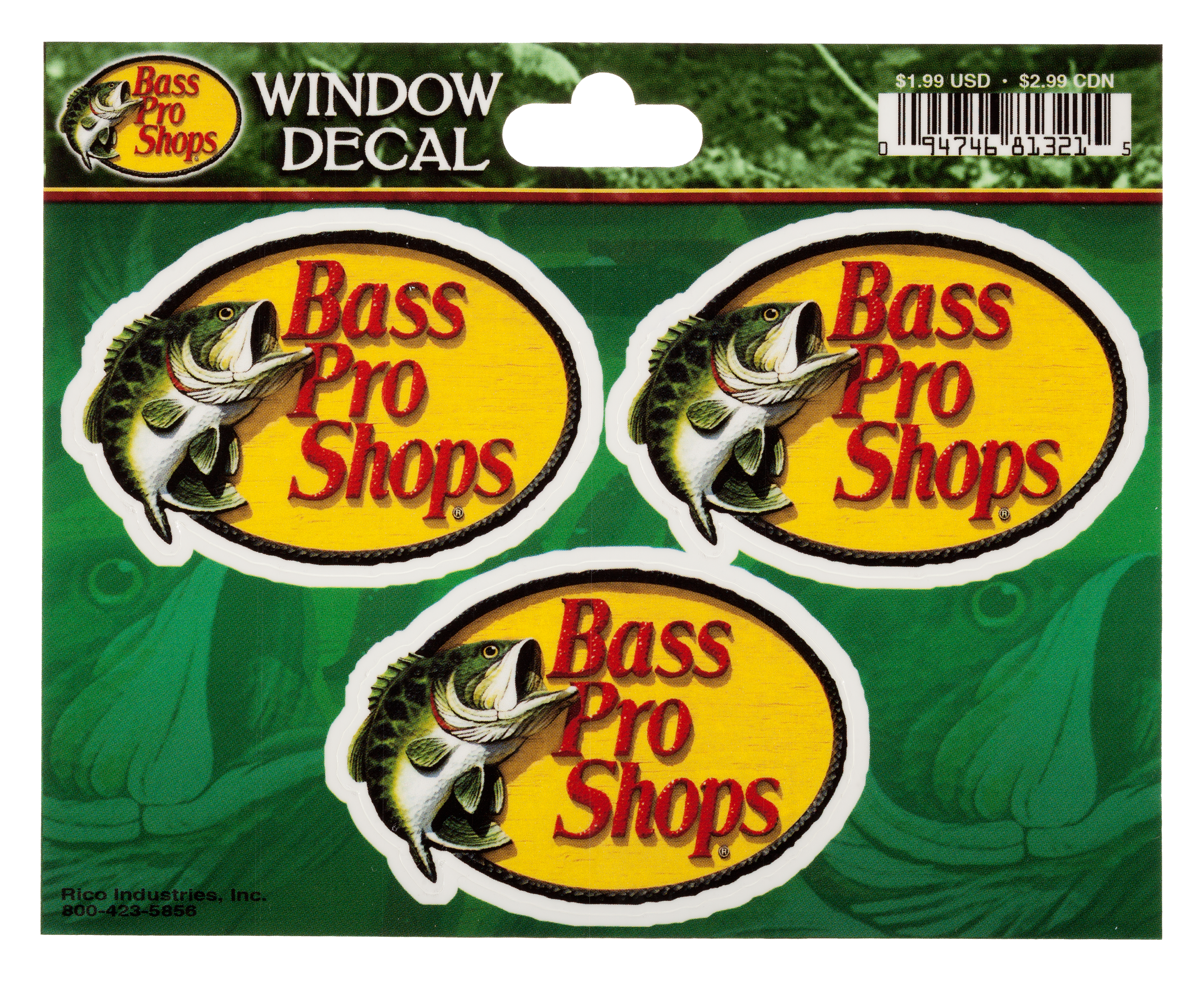 Bass Pro Shops Die-Cut Vinyl Mini Window Decal 3-Pack | Bass Pro Shops